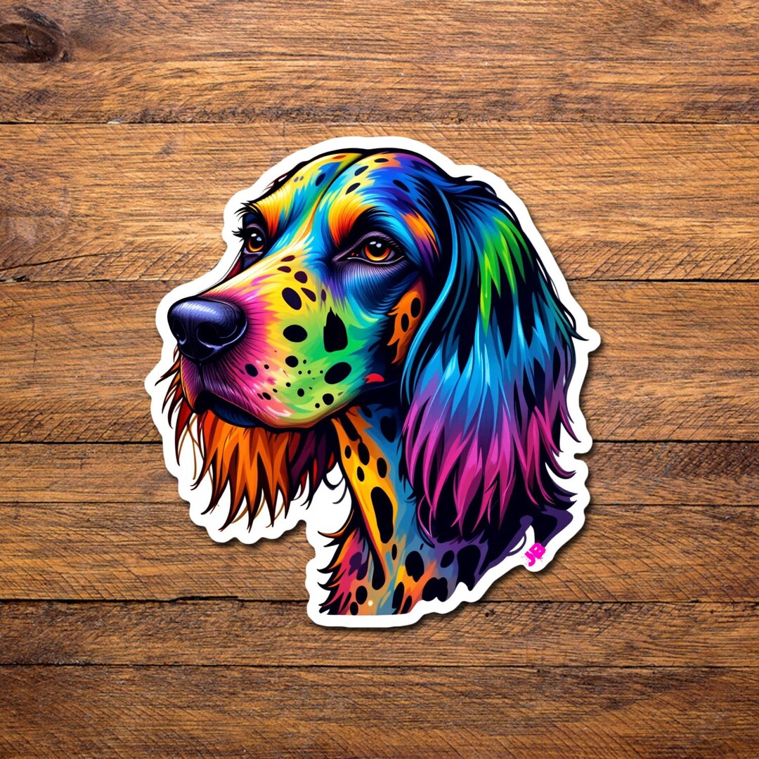 Rainbow Dalmatian Sticker - Free Shipping - Etsy