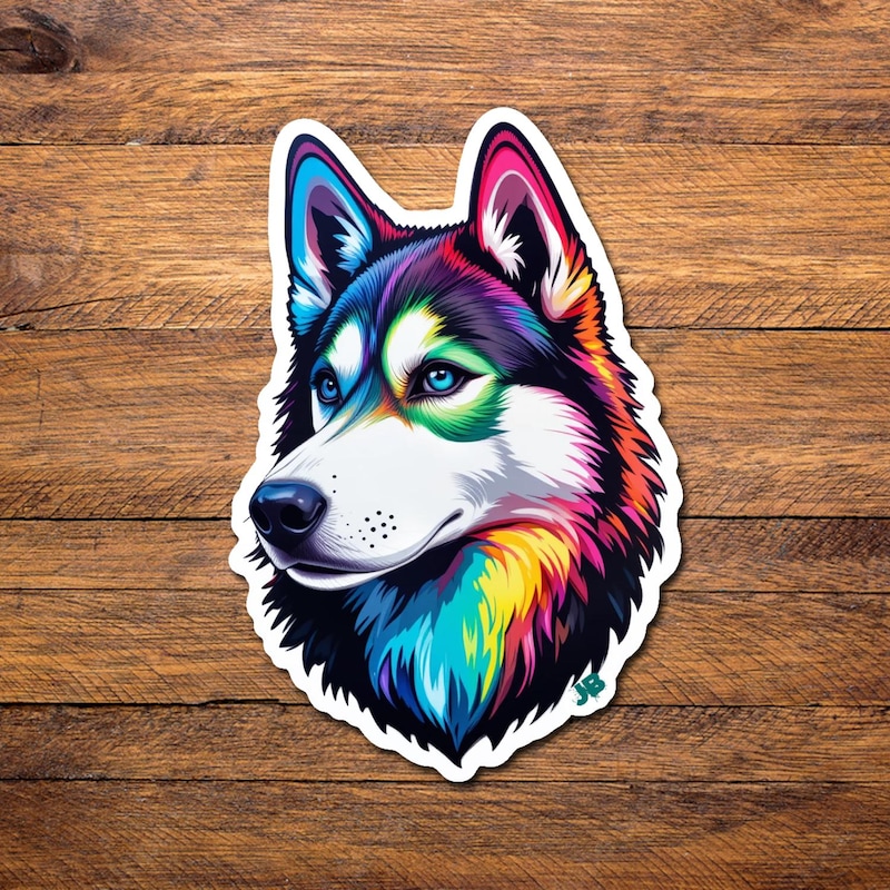 Rainbow Husky - Etsy