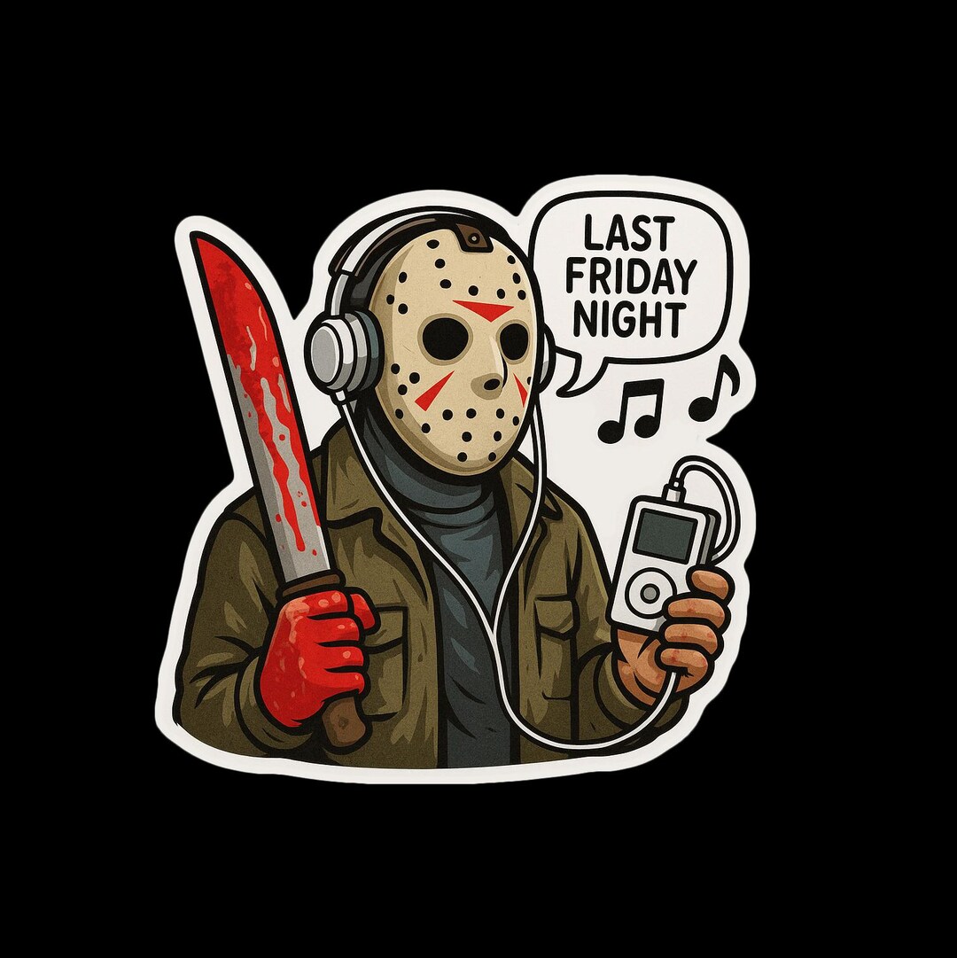 Funny Friday the 13th Jason Sticker: Water-resistant Vinyl - Etsy