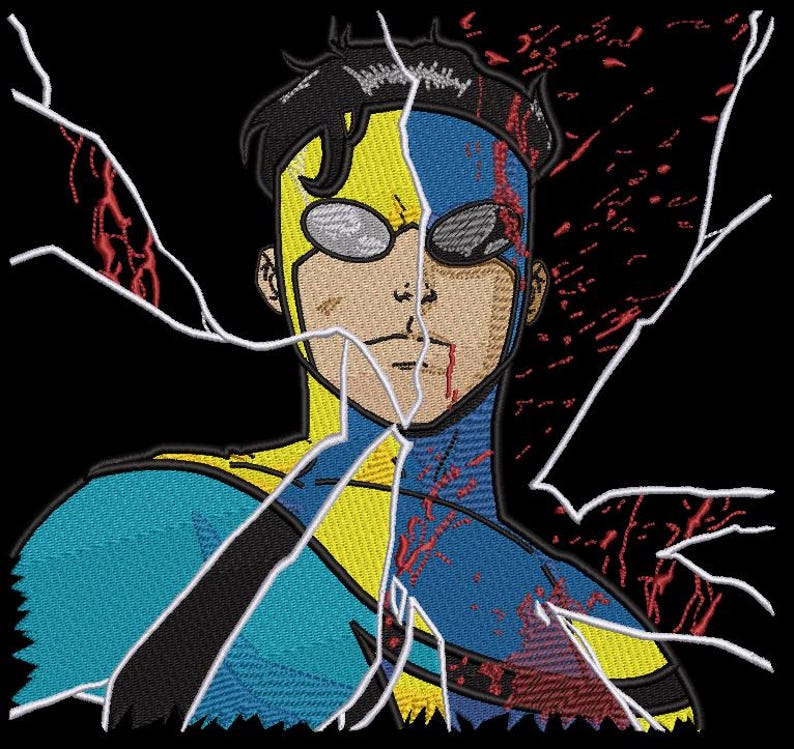 Buy Comic Hero Invincible Embroidery Design: Anime Machine Embroidery ...