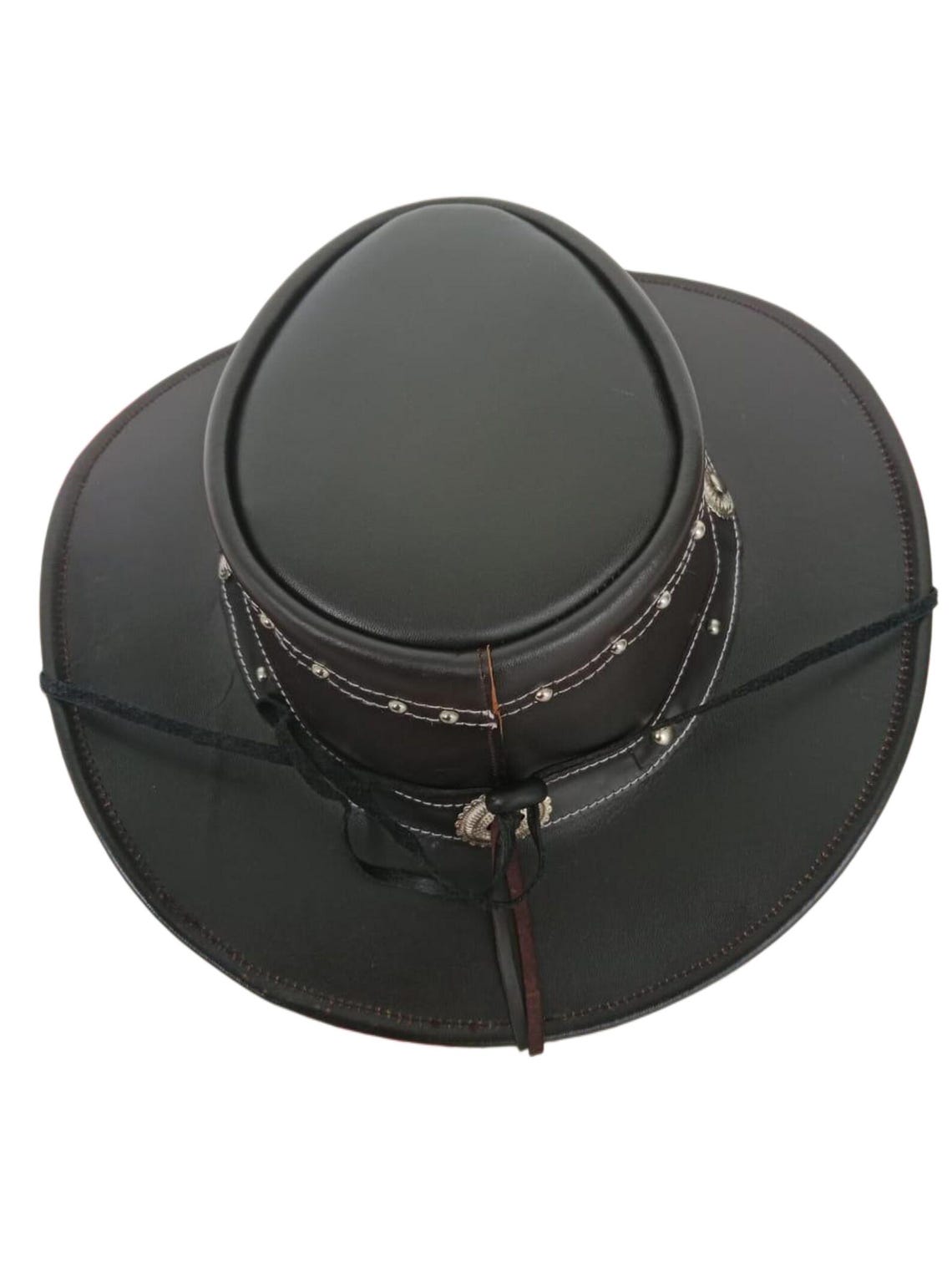 Handmade Full Grain Leather Cowboy Hat: Australian Outback Style - Etsy