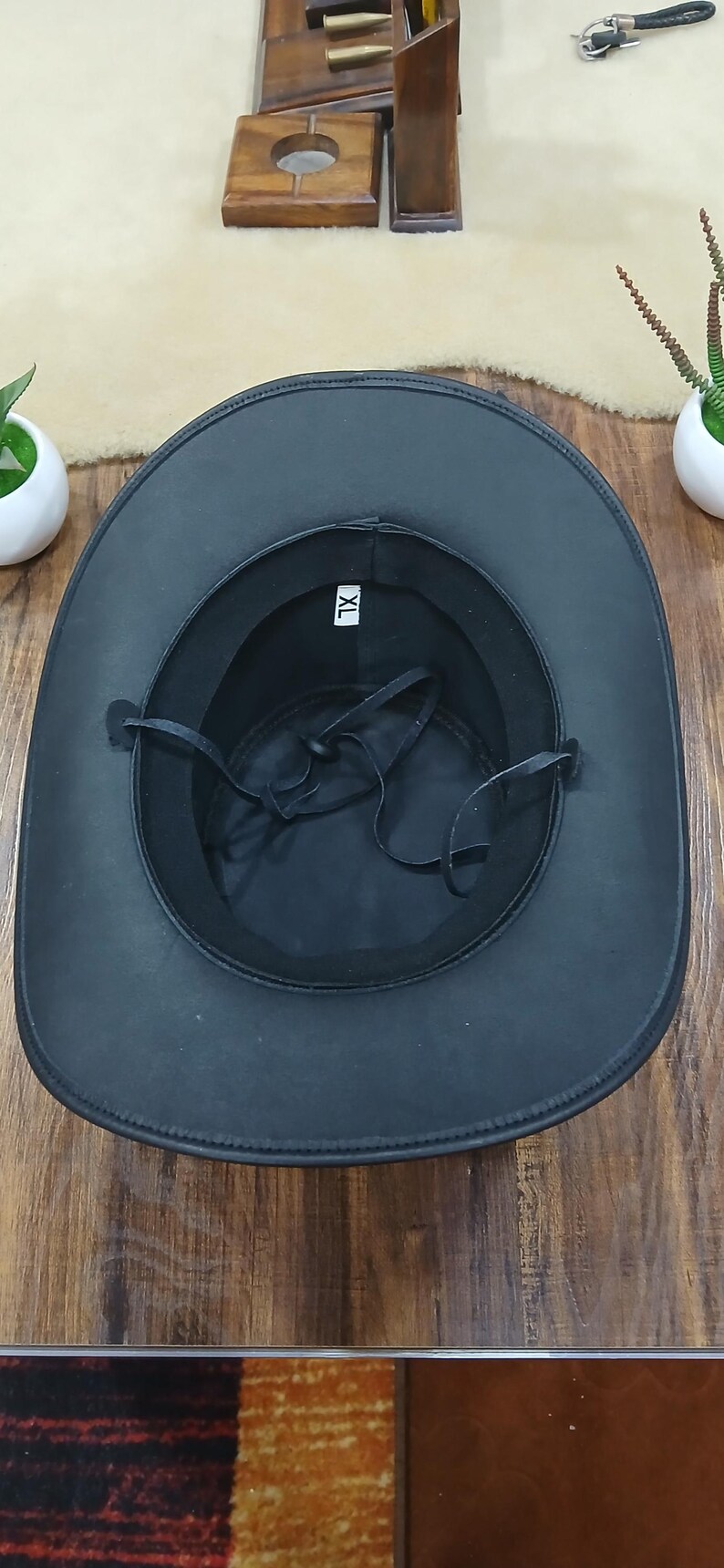 Leather Handcrafted Black Cowboy Hat for Men and Women Durable and ...