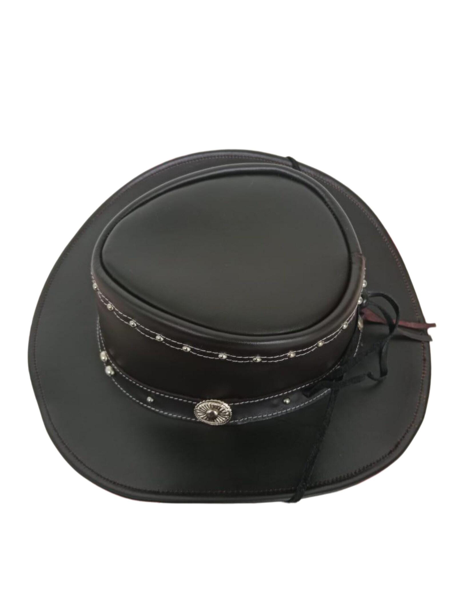 Handmade Full Grain Leather Cowboy Hat: Australian Outback Style - Etsy