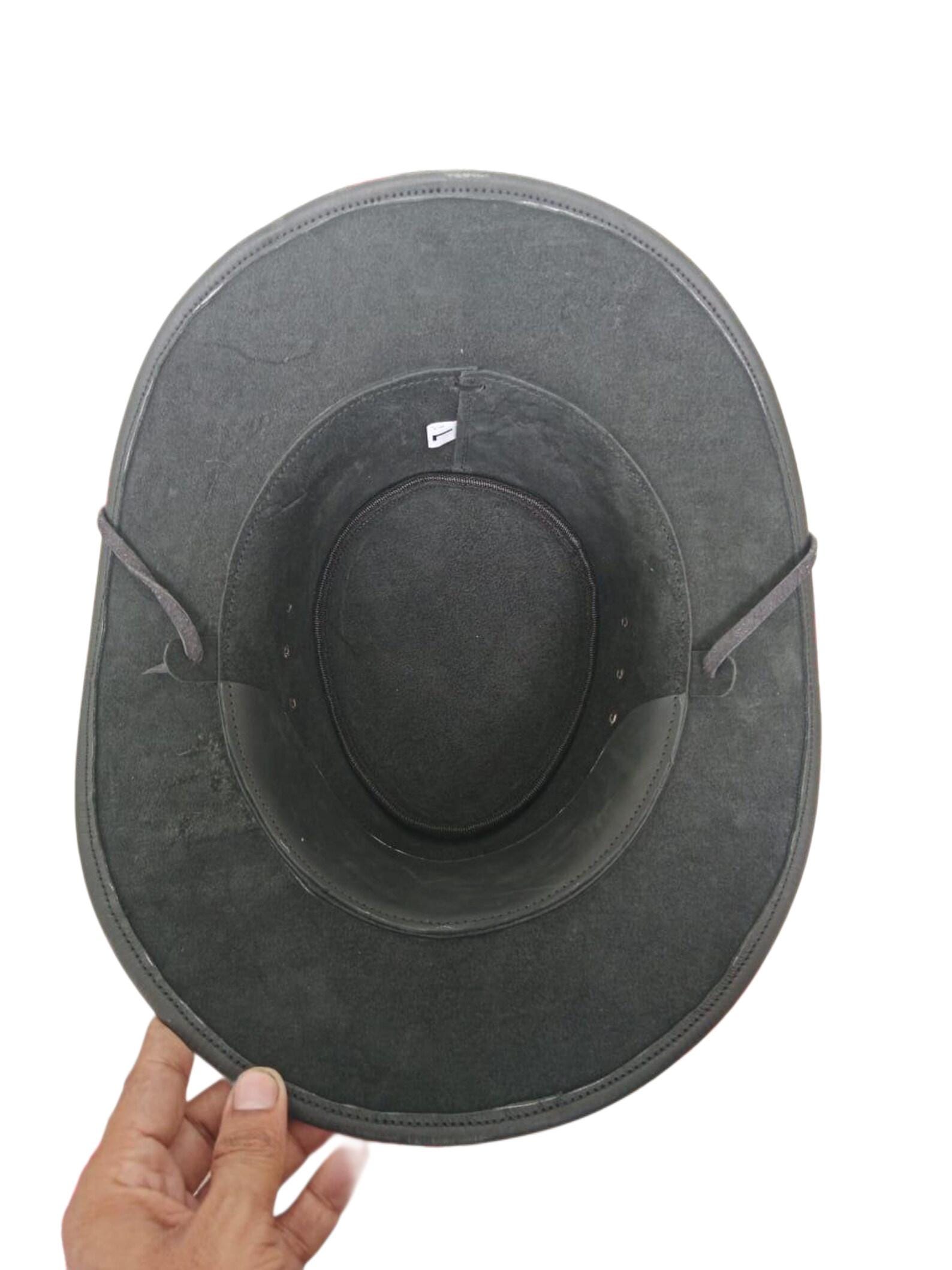 Handmade Full Grain Leather Cowboy Hat: Australian Outback Style - Etsy