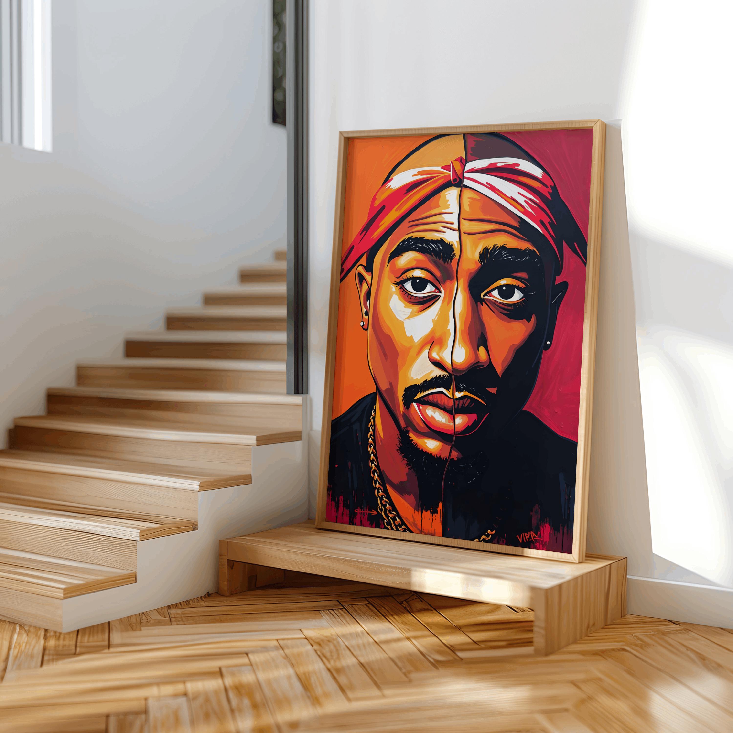 Thug Life Tupac Wall Art Poster Print, Black Man Printables, Masculine ...