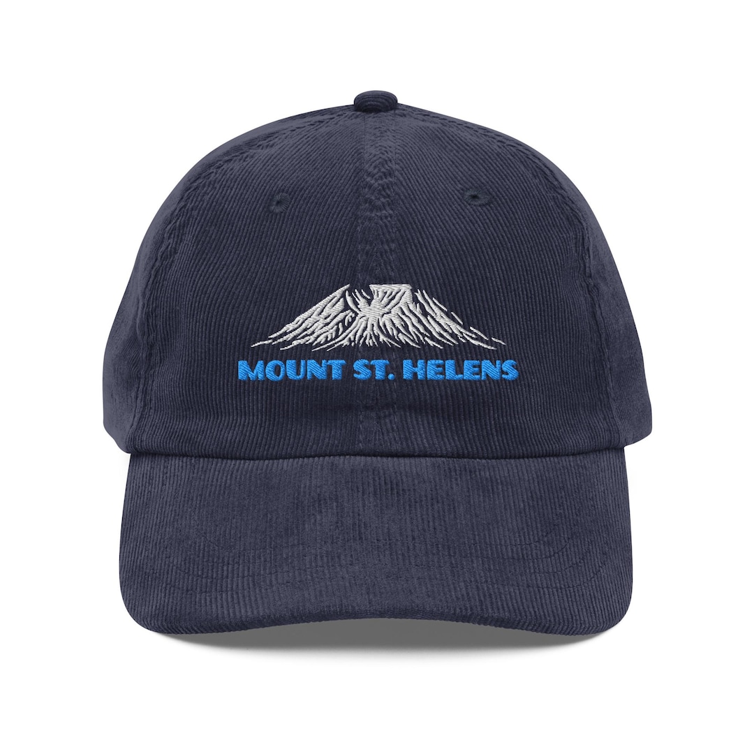 Mount St. Helens Embroidered Corduroy Cap | Travel Souvenir | Pacific ...