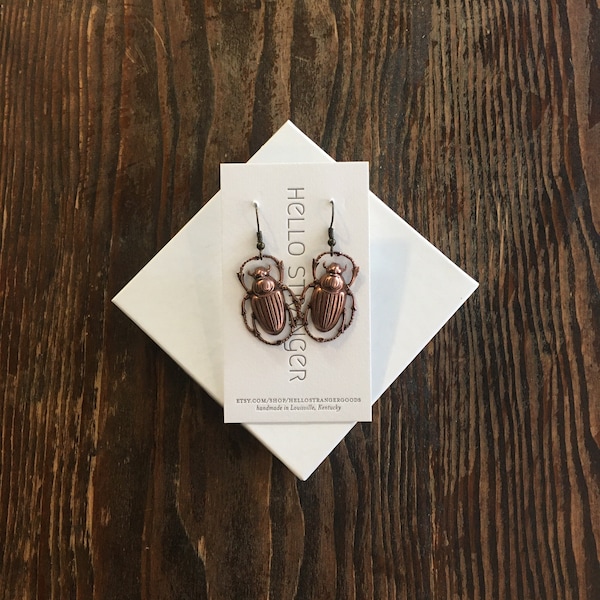 Beetle Earrings - Etsy
