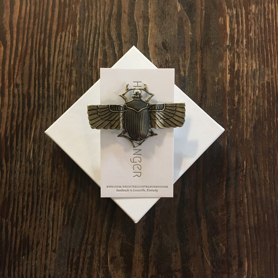 Giant Scarab Winged Beetle Tie Tack Lapel Pin // Handmade in the USA ...