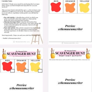 Toddler Art Museum Scavenger Hunt – Printable Activity for Ages 1-4 ...