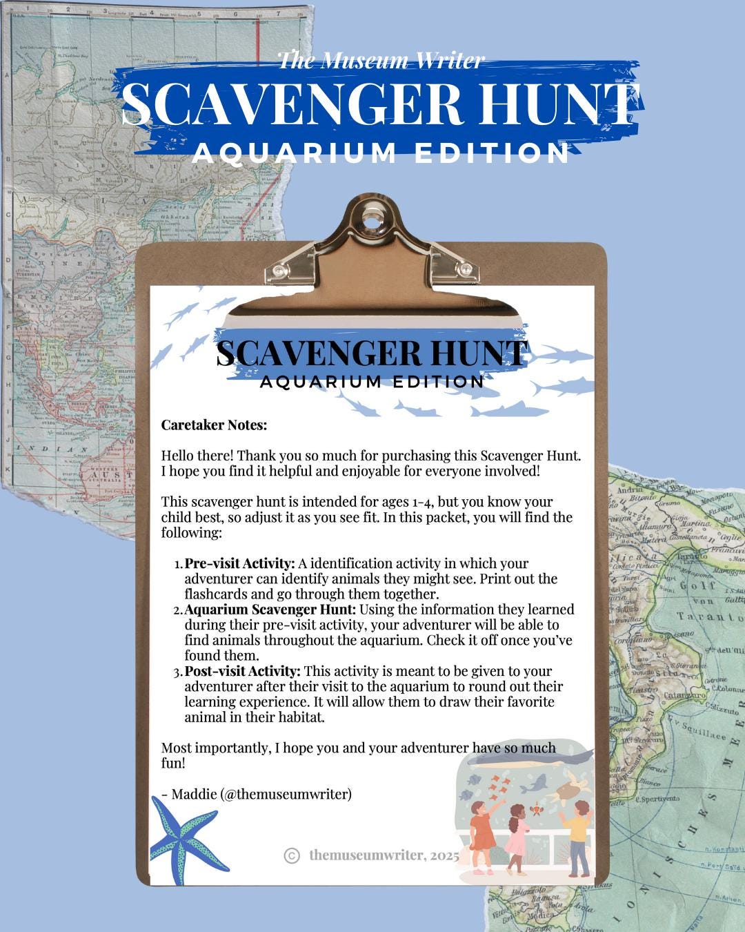 Toddler Aquarium Scavenger Hunt – Printable Activity for Ages 1-4, Fun ...