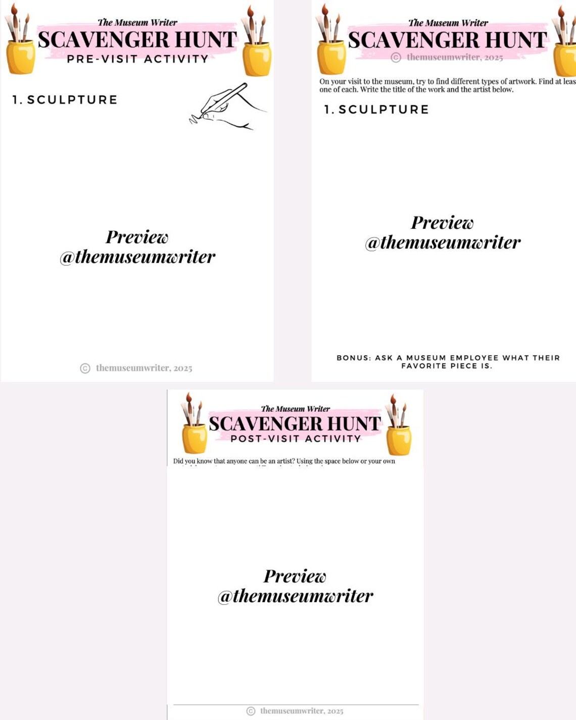 Elementary School Art Museum Scavenger Hunt – Printable Activity for ...