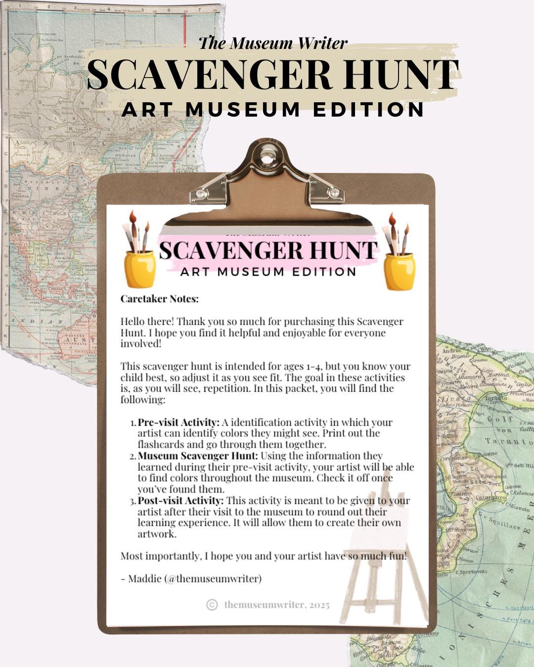 Toddler Art Museum Scavenger Hunt – Printable Activity for Ages 1-4 ...