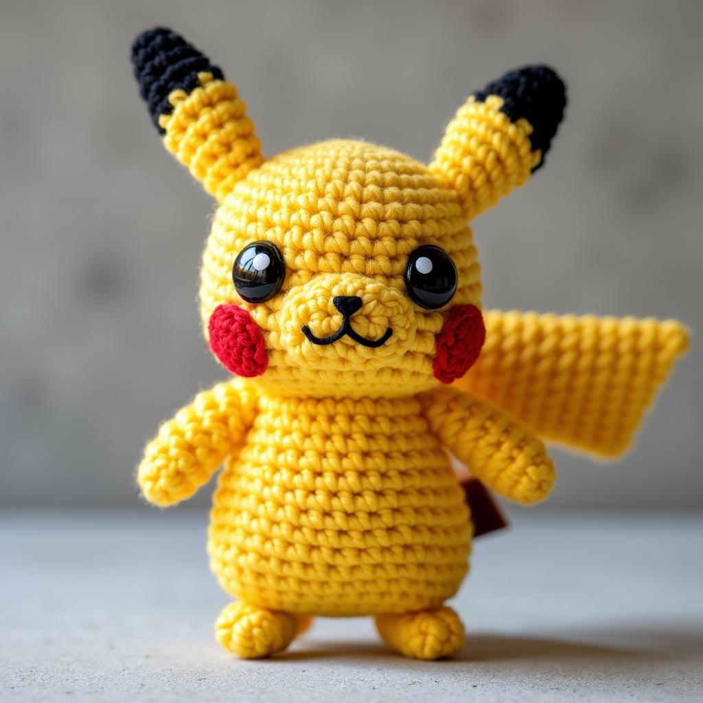 Crochet Pattern Yellow Pika Pika, Amigurumi Plush Toy for Kid Tutorial ...