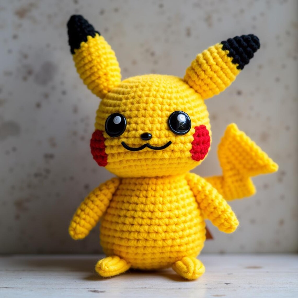 Crochet Pattern Yellow Pika Pika, Amigurumi Plush Toy for Kid Tutorial, Crochet Pattern Cartoon ...