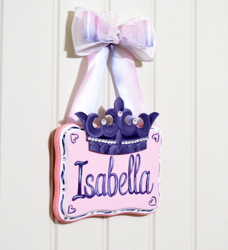 Personalized Princess Sign Girls Hand Painted | Etsy