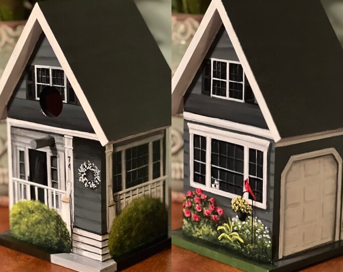 Birdhouse Custom Painted to Match Home, Decorative, Painted - Etsy