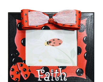 Hand Painted Ladybug Picture Frame | Etsy