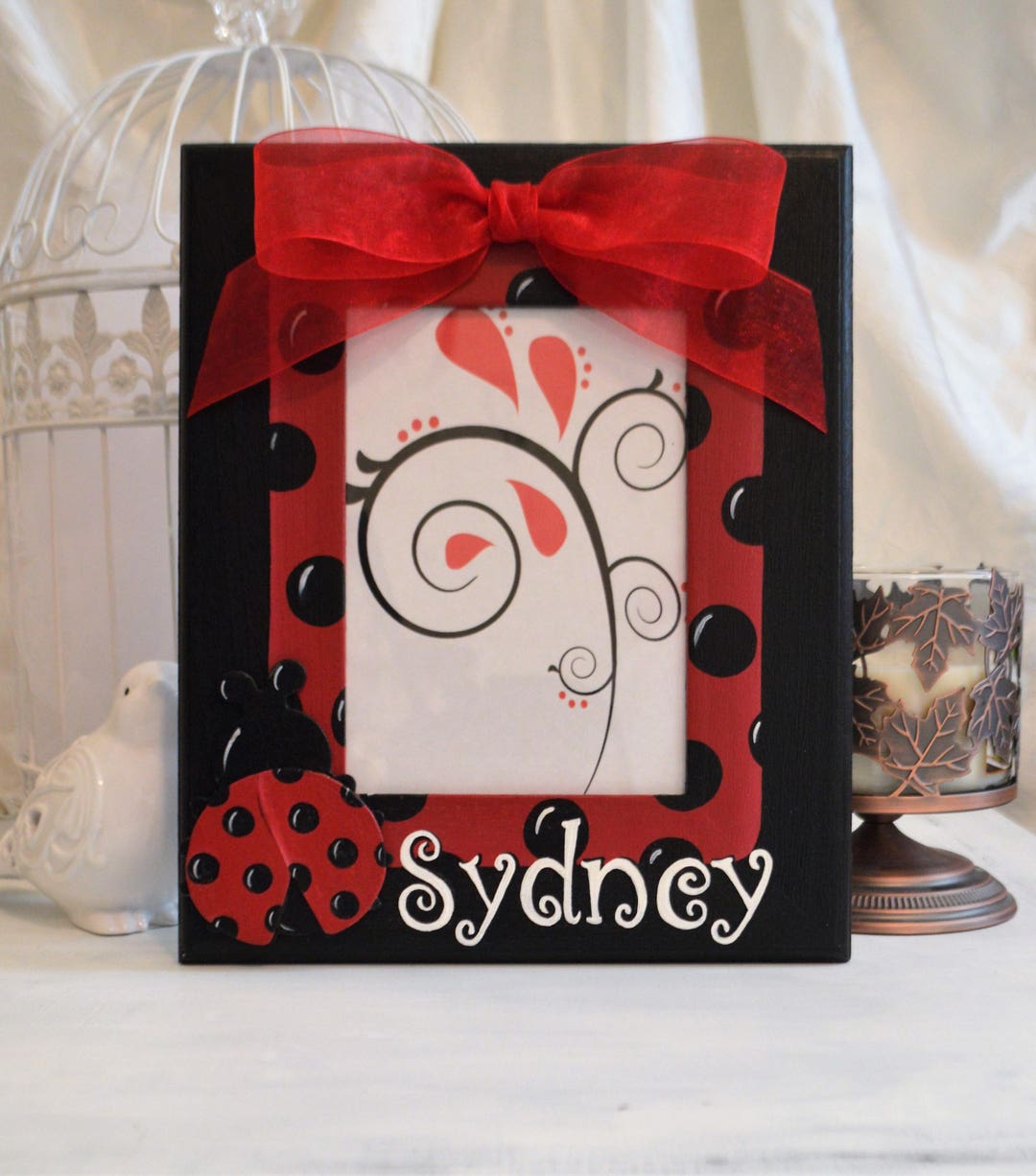 Hand Painted Ladybug Picture Frame - Etsy