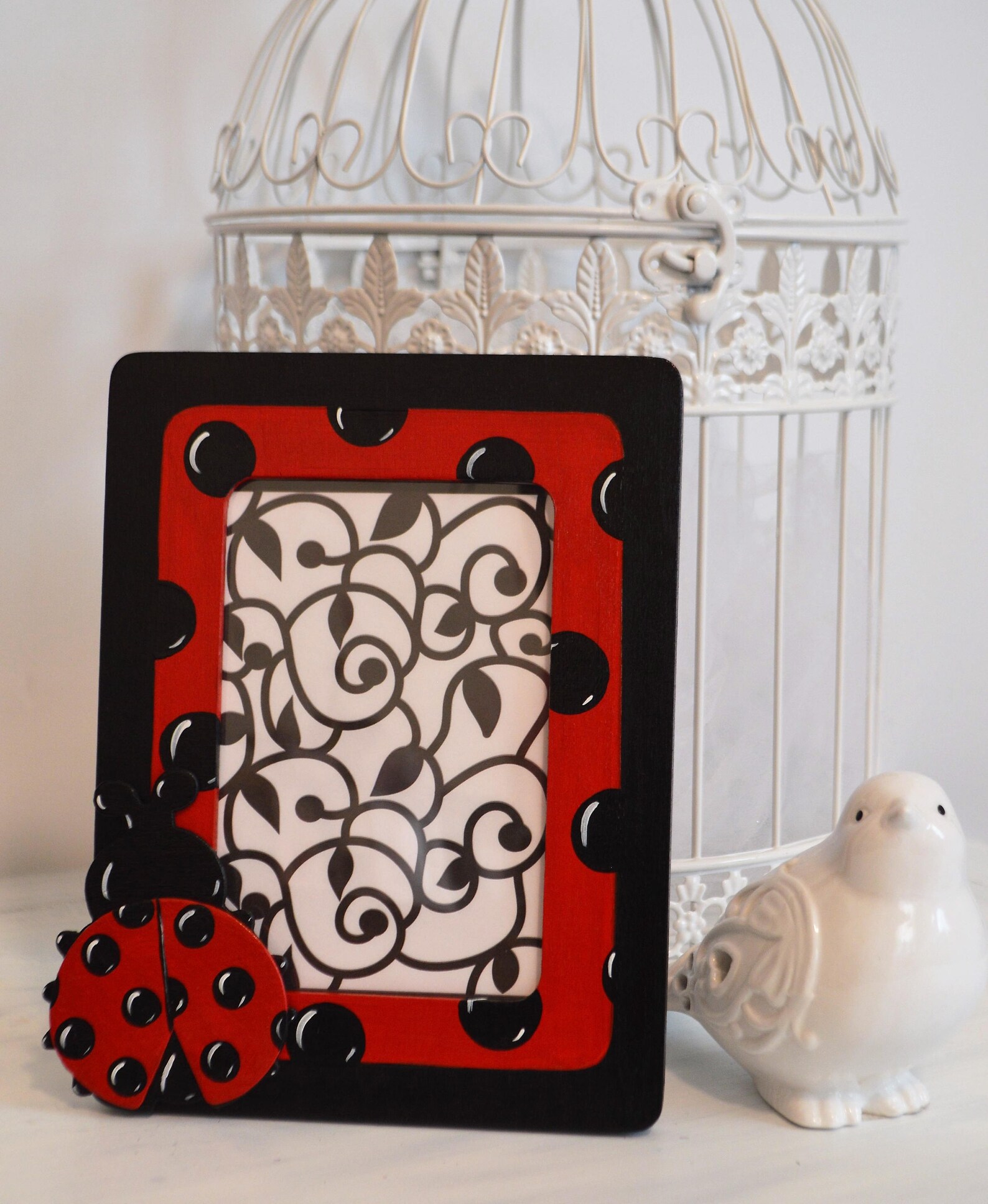 Hand Painted Ladybug Picture Frame - Etsy