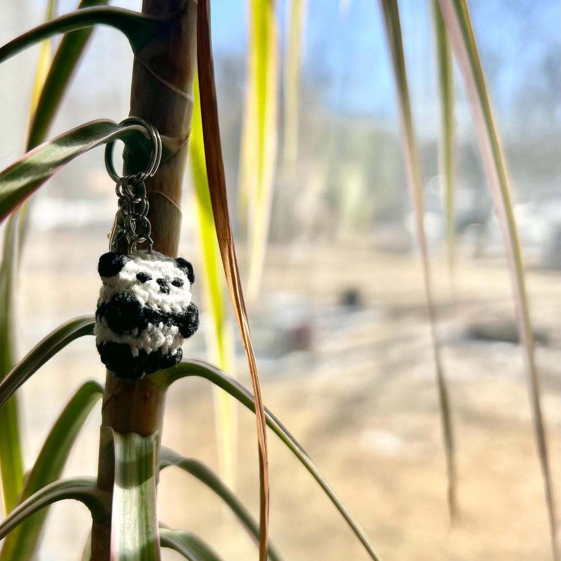 Mini Crochet Panda Keychain - Etsy