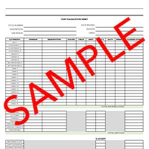 ENTIRE TECH PACK Plus Bonus Cost Calculations Sheet and Pattern Card - Etsy