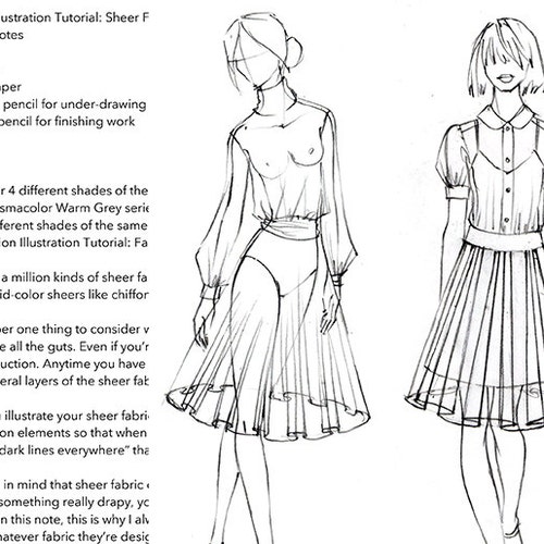 Practice Pack for tutorial: Basic Fashion Illustration - Etsy