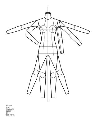 FASHION FLATS TEMPLATES Female - Etsy