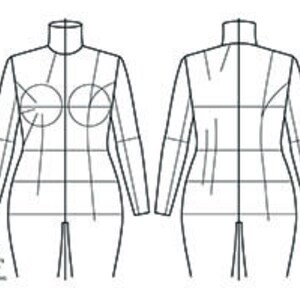 FASHION FLATS TEMPLATES Female Plus Size - Etsy