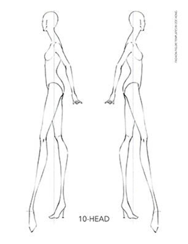 Female FASHION FIGURE TEMPLATES Etsy