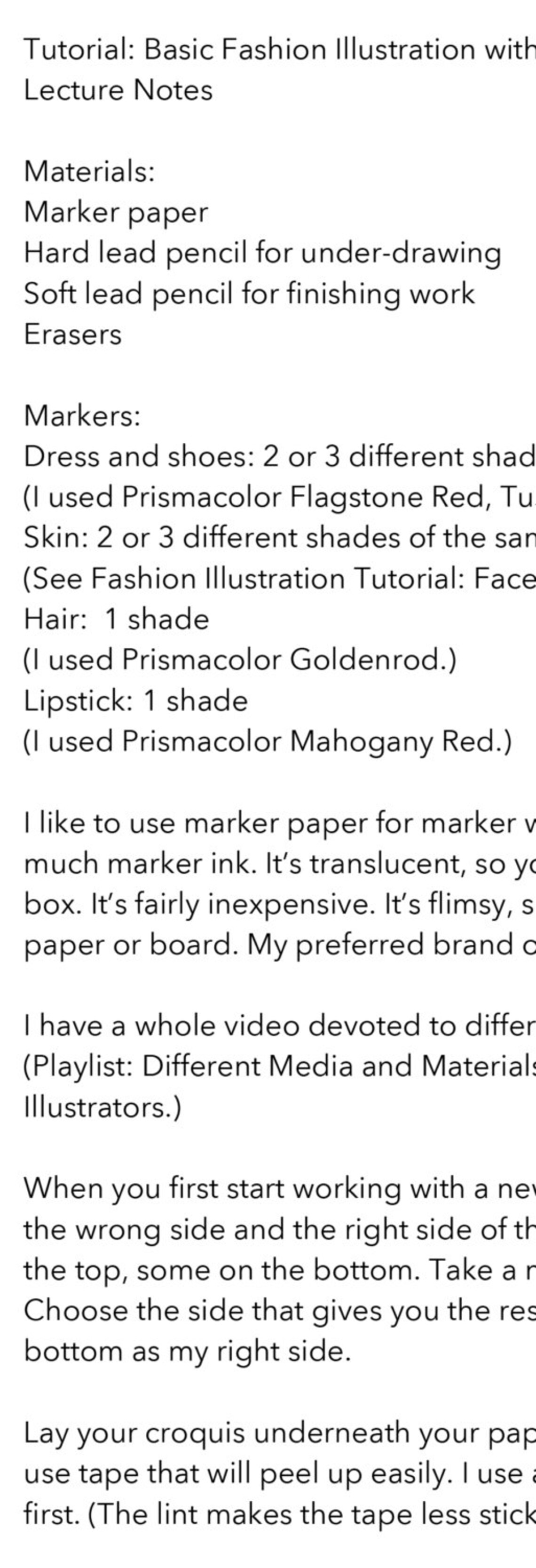 Practice Pack for "tutorial: Basic Fashion Illustration With Markers ...