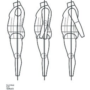 FASHION FLATS TEMPLATES Male Plus Size - Etsy