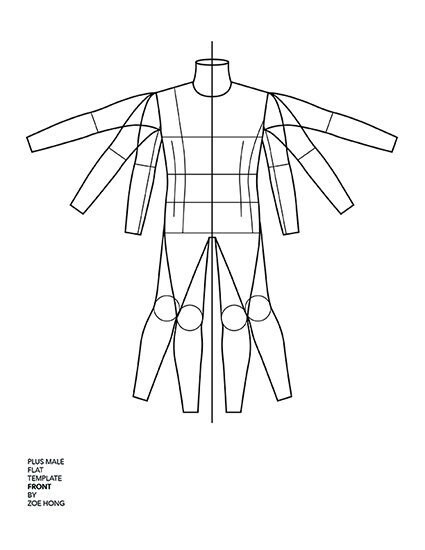 Plus Size Male Croquis