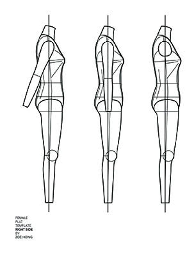 FASHION FLATS TEMPLATES Female - Etsy