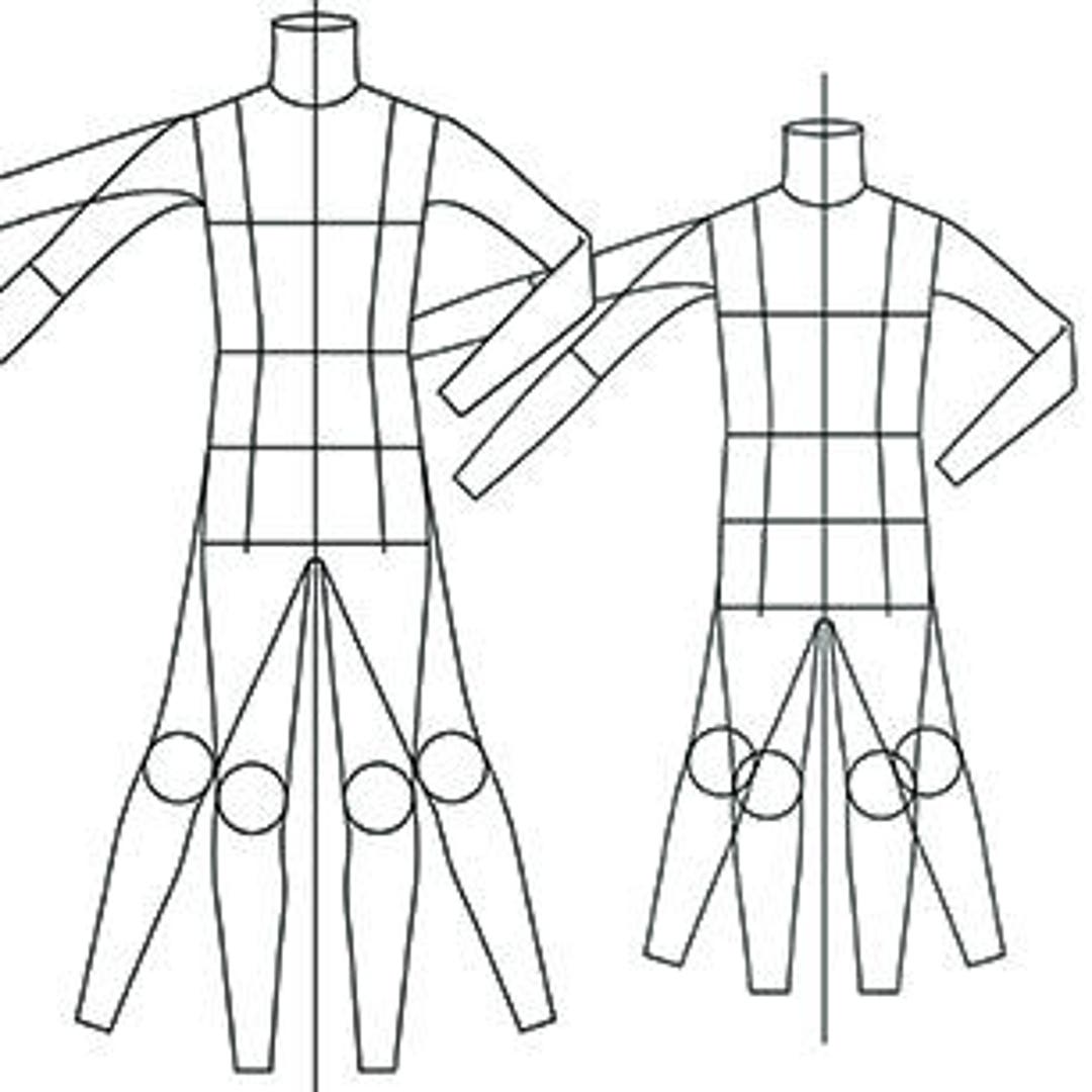 FASHION FLATS TEMPLATES Kids younger and Older Kid Proportions Included ...