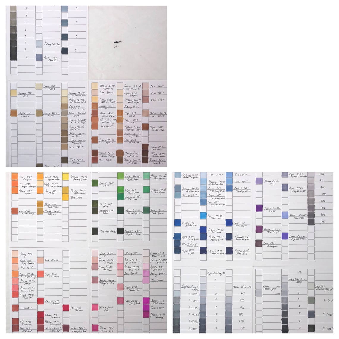 Color Card/swatch Card Template - Etsy