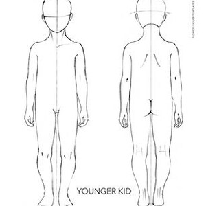 Kid FASHION FIGURE TEMPLATES - Etsy