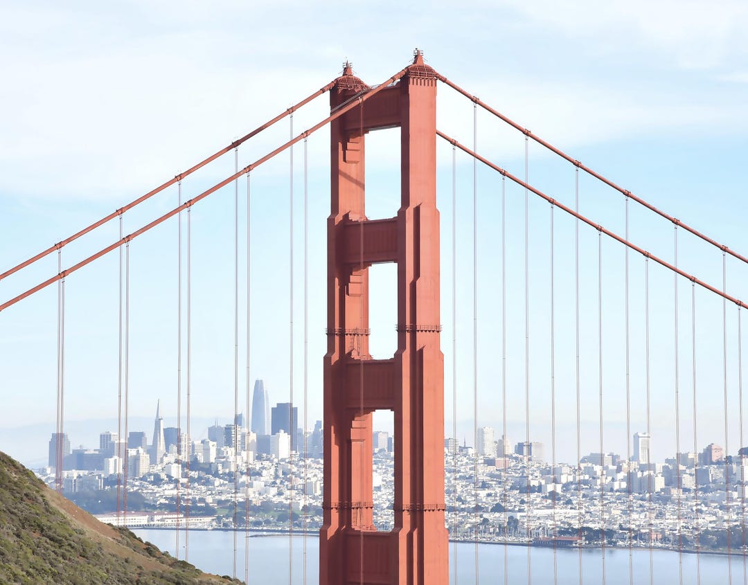 Digital Download of Golden Gate Bridge, Color Cityscape Photography ...