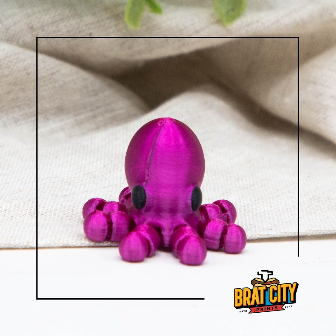 Octopus Mini Articulating Fidget Sensory Toy, 3D Printed, Fidget Toy ...