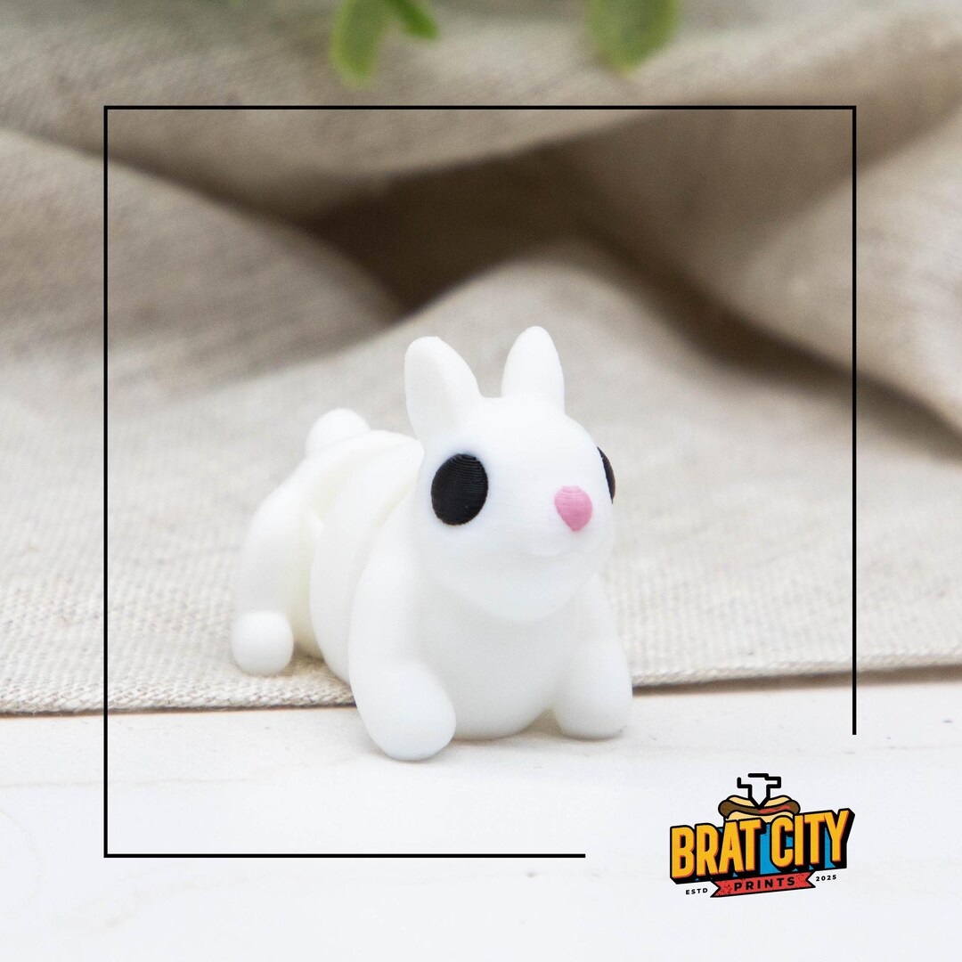 Bunny Rabbit Mini Articulating Fidget Sensory Toy, 3D Printed, Fidget ...