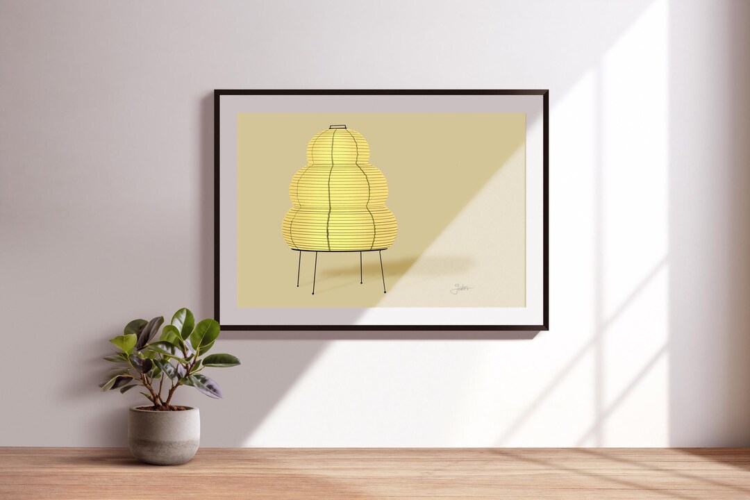 Noguchi Paper Lamp Printable Wall Art, Japanese Style Digital Print ...