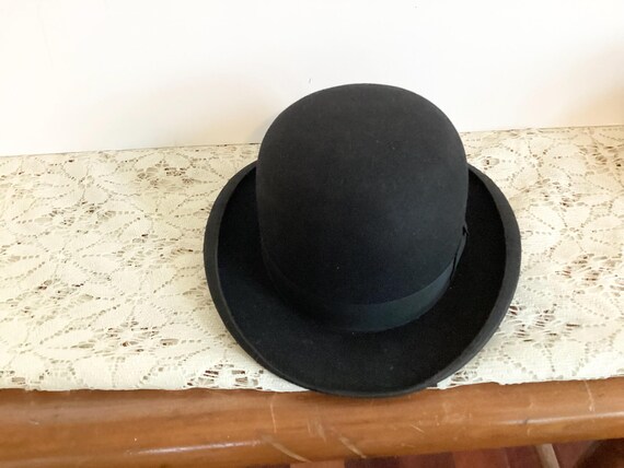 Antique Vintage Men’s Black Bowler Hat /J.Sebastian C… - Gem