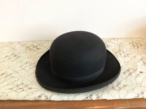 Antique Vintage Men’s Black Bowler Hat /J.Sebastian C… - Gem