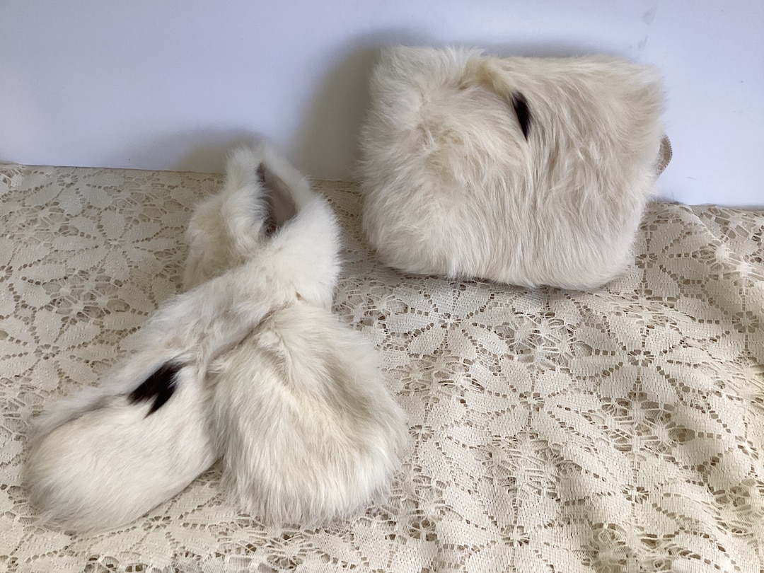 Vintage Child’s Rabbit Fur Muff and Collar - Etsy