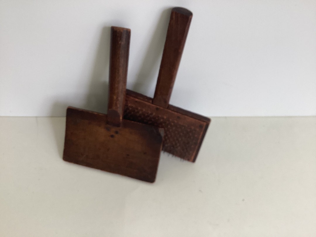 Antique Primitive Flax Carding Cards Paddles/ Pair Antique Cotton Cards ...