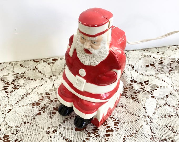 Vintage 1950s Hard Plastic Santa Light/vintage Christmas - Etsy