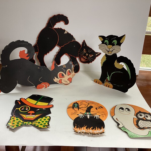 Halloween Vintage Die Cut Decorations - Etsy