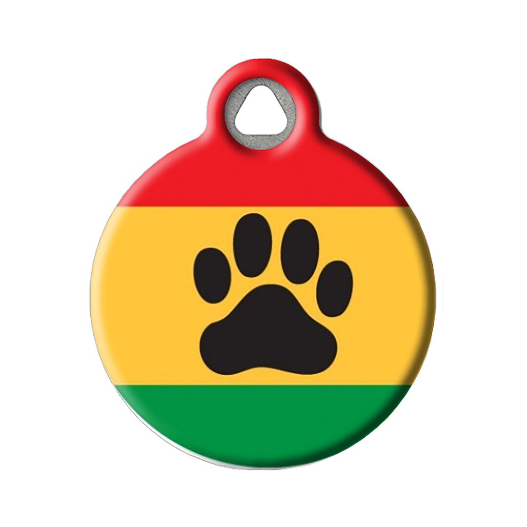 Rasta Paw Rastafarian Religious Personalized Pet ID Tag by Dog Tag Art ...