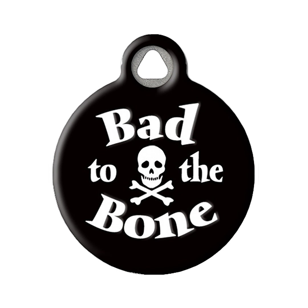 Bad to the Bone Skull Pet ID Tag: Personalized Dog Cat Tag - Etsy