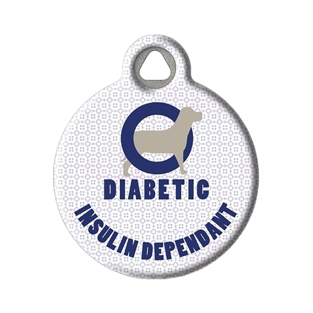 Diabetic Insulin Dependent Medical Alert Personalized Pet ID Tag by Dog ...