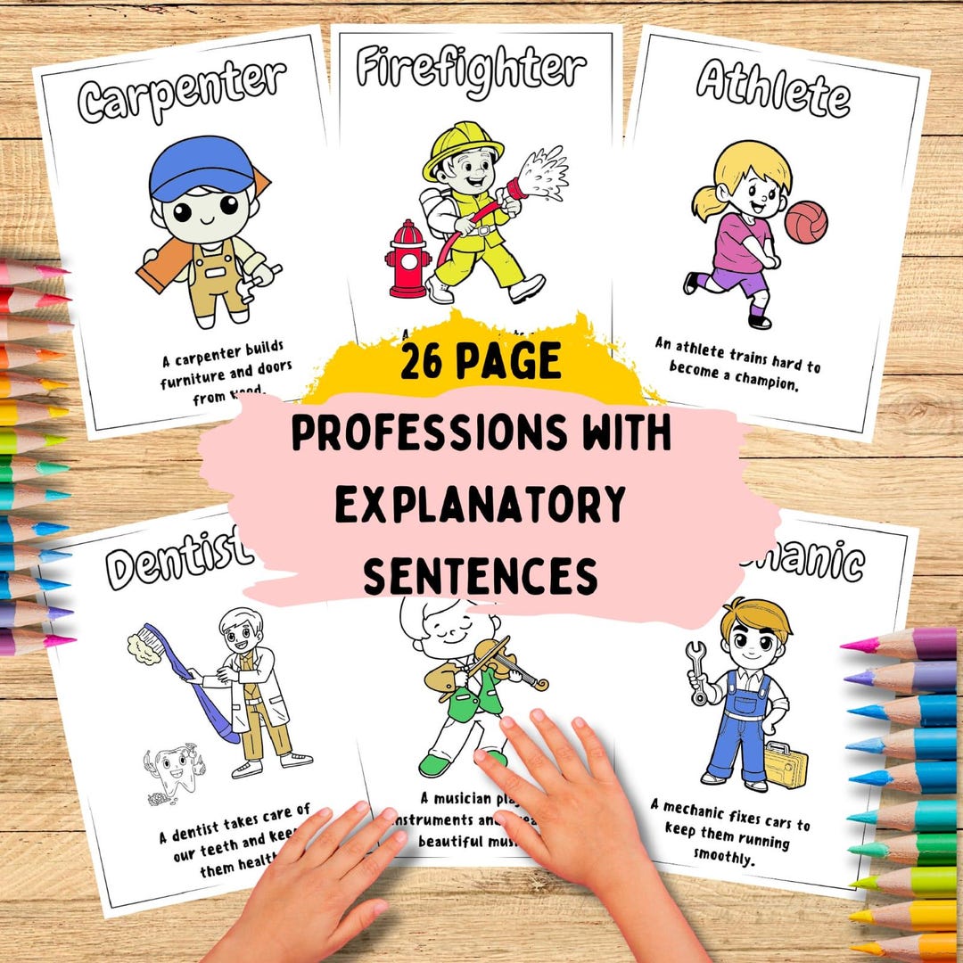 27 Profession Coloring Page for Kids – Fun & Educational, Color ...